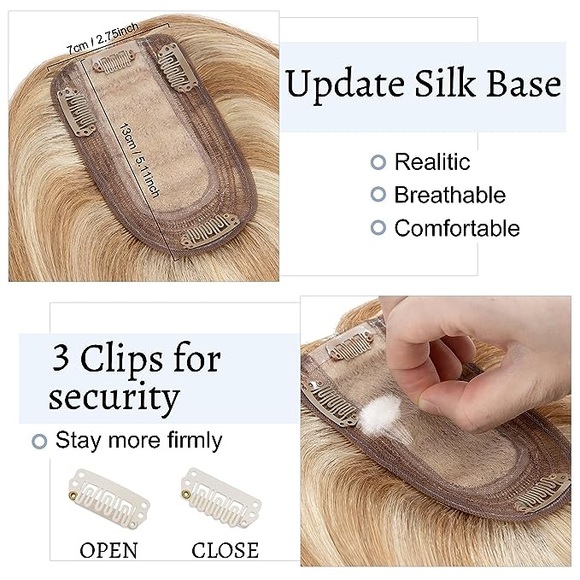 Hair | Human Hair Clipon Wig Topper For Hair Loss | Poshmark